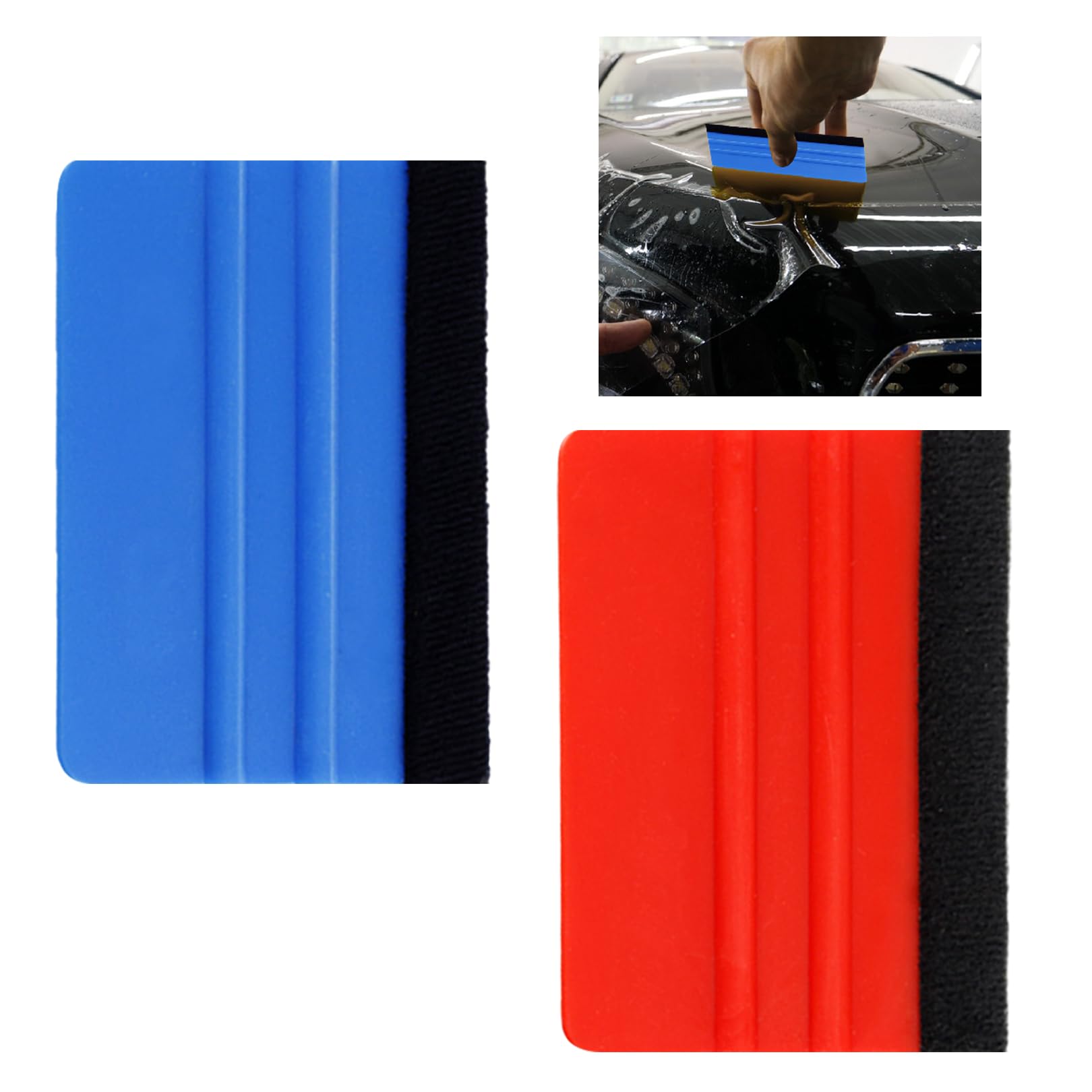2 pcs Plastic Squeegee with Felt Edge,vinyl wrap tools, Decal ...