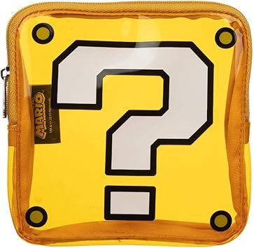 Amazon.com: Super Mario Question Box Clear PVC Coin Purse : Clothing ...