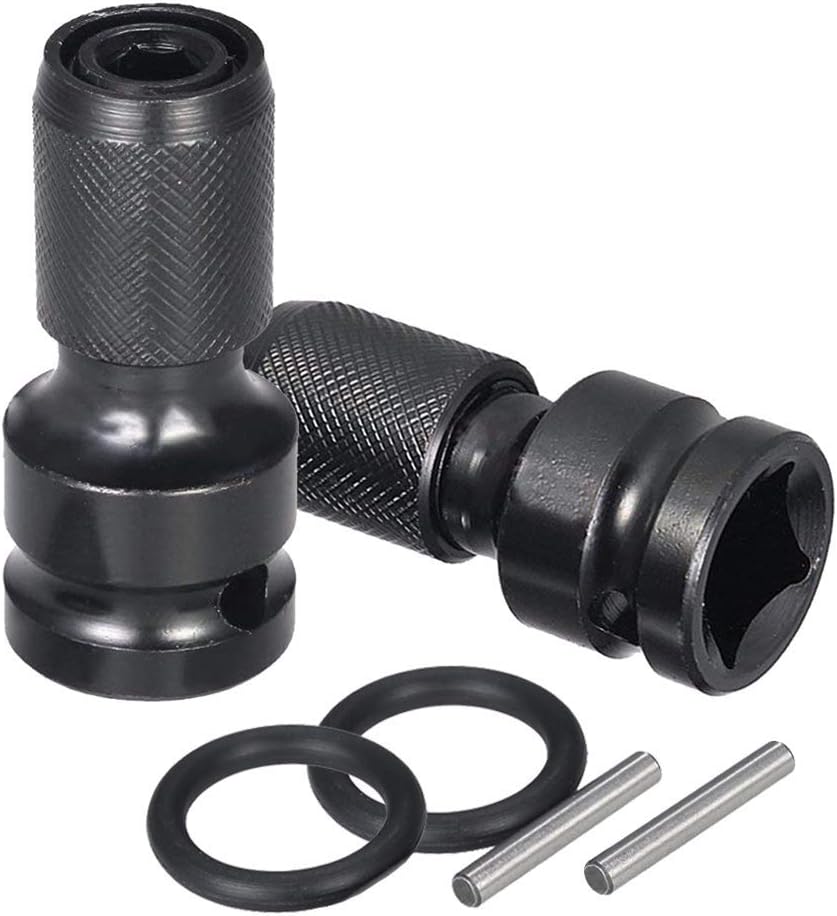 YYANGZ 3SETS 1/2-Inch Square Drive to 1/4-Inch Hex Female Socket Impact ...