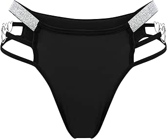 Amazon.com: TUNUSAKT Womens Sexy G-String Thong Underwear Glitter ...