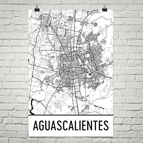 Aguascalientes Map, Aguascalientes Art, Aguascalientes Print ...