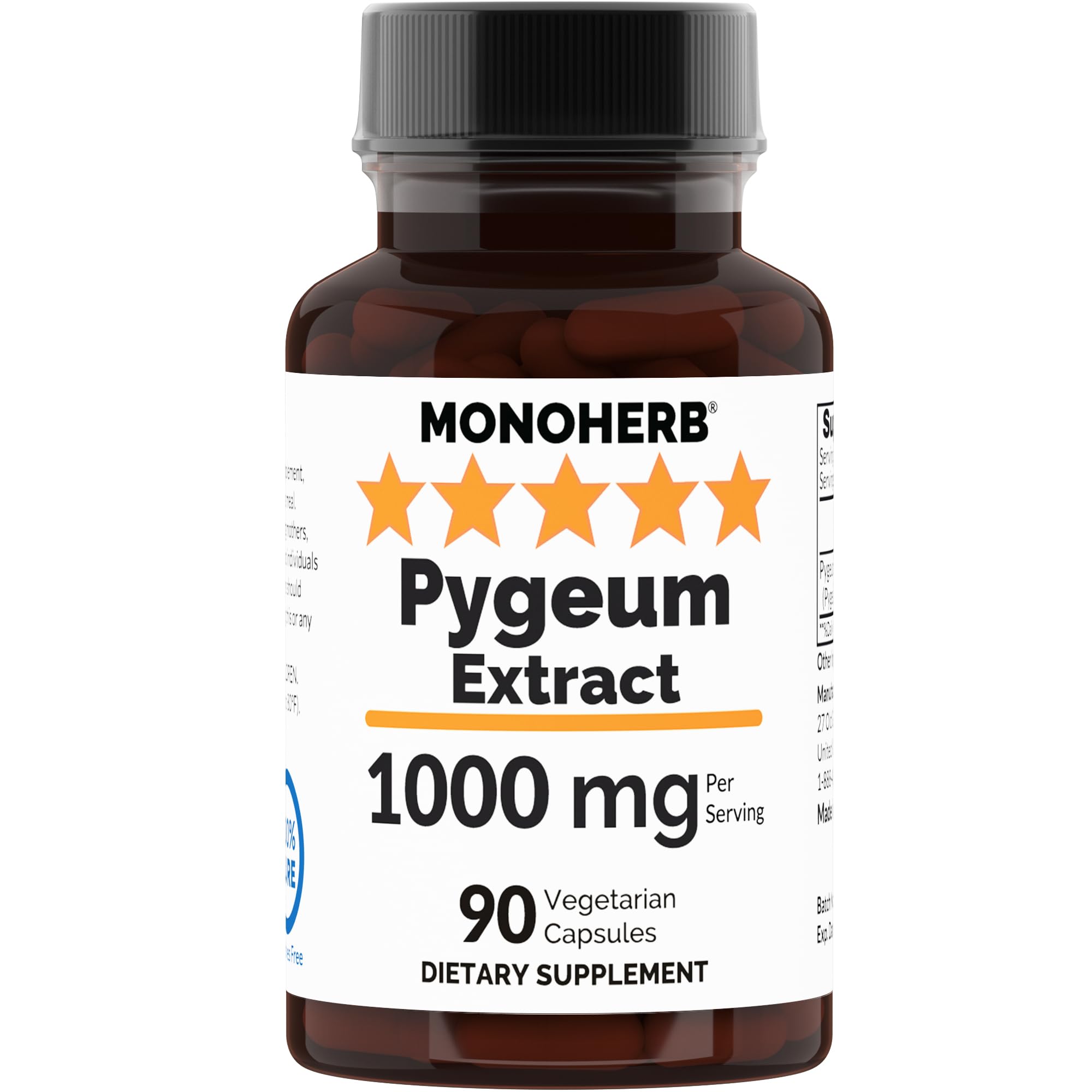 Amazon.com: MONOHERB Pygeum Extract 1000 mg - 90 Veg Capsules : Health ...
