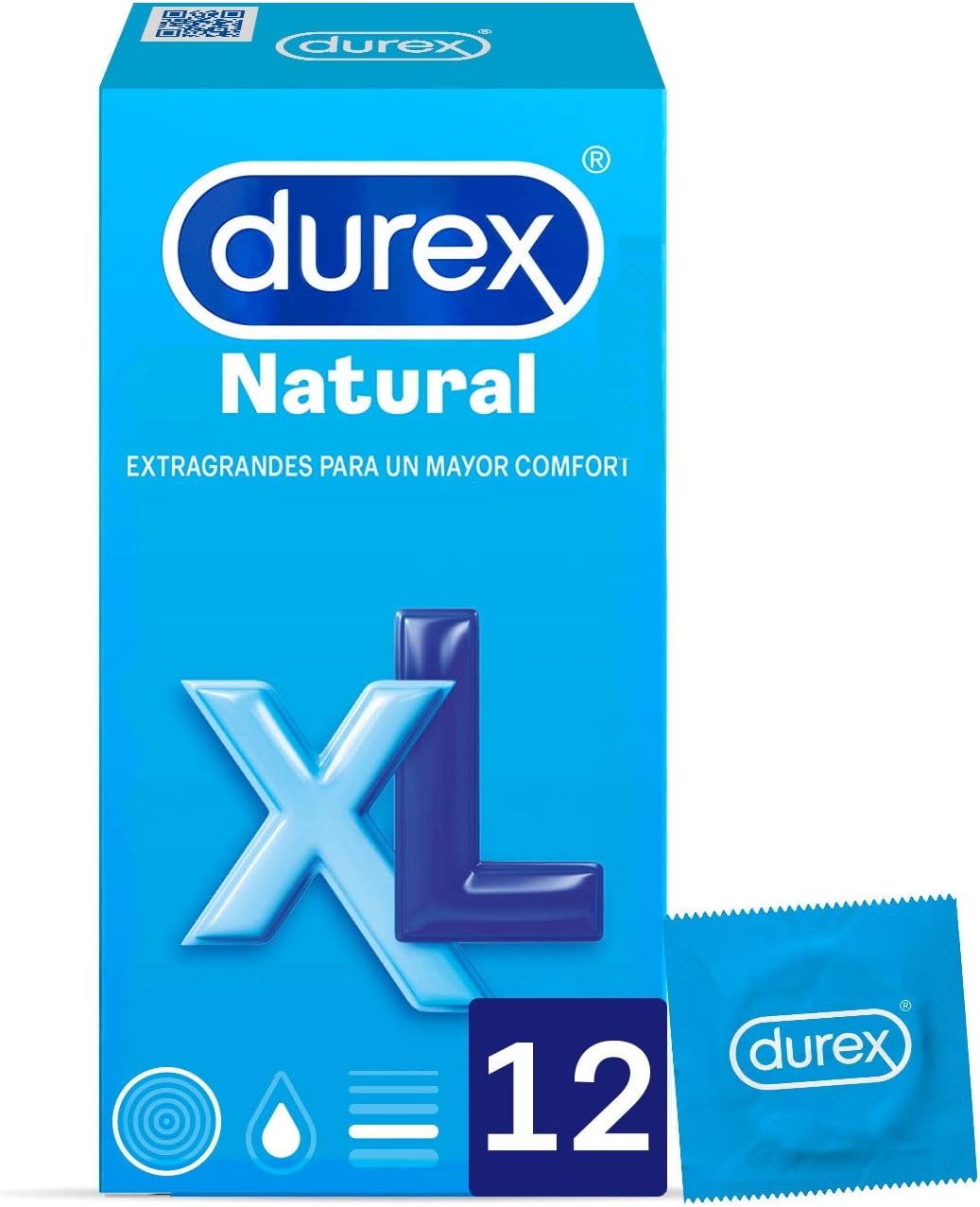 Profilacticos Durex Natural Xl Easy 12U : Amazon.it: Salute e cura ...