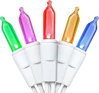 Amazon.com: Multicolor Christmas LED Lights - 35 Count Multi-Colored ...