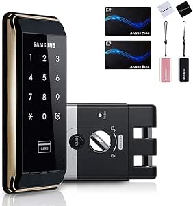 2pcs of Key Tags + SAMSUNG SHS-D500 digital door lock keyless touchpad security EZON + Hook ...