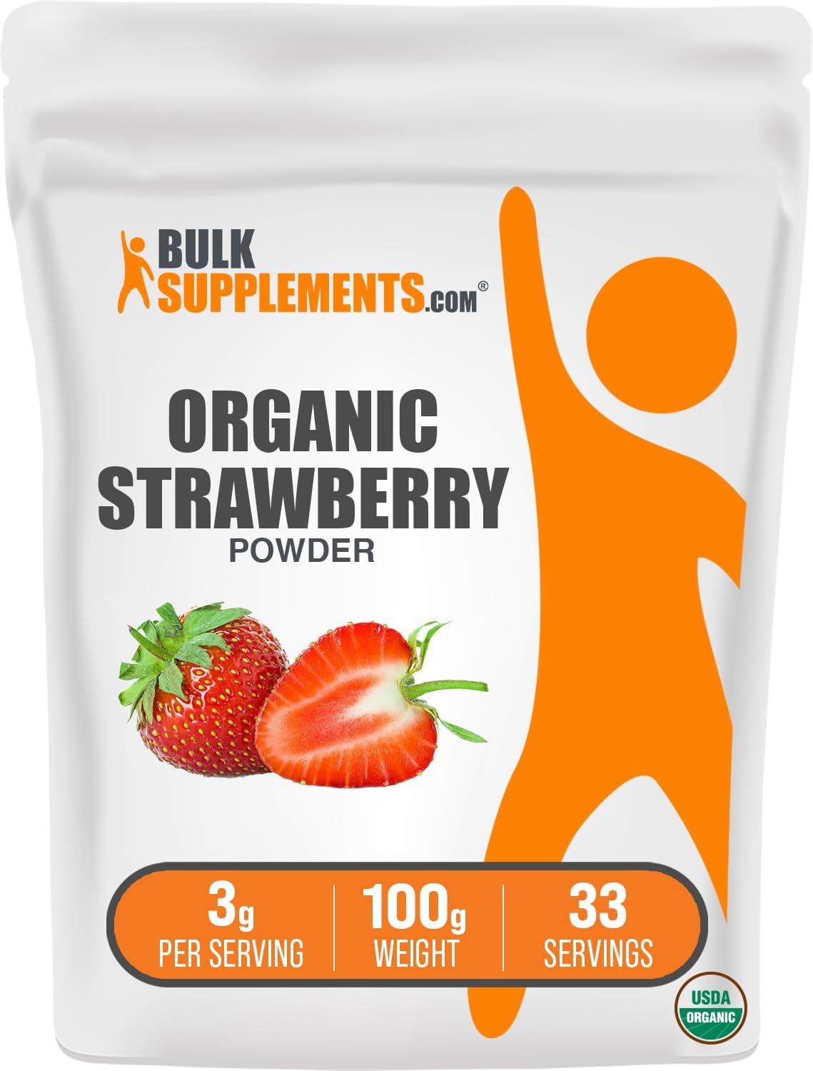 Amazon.com: BulkSupplements.com Organic Strawberry Powder - Strawberry ...