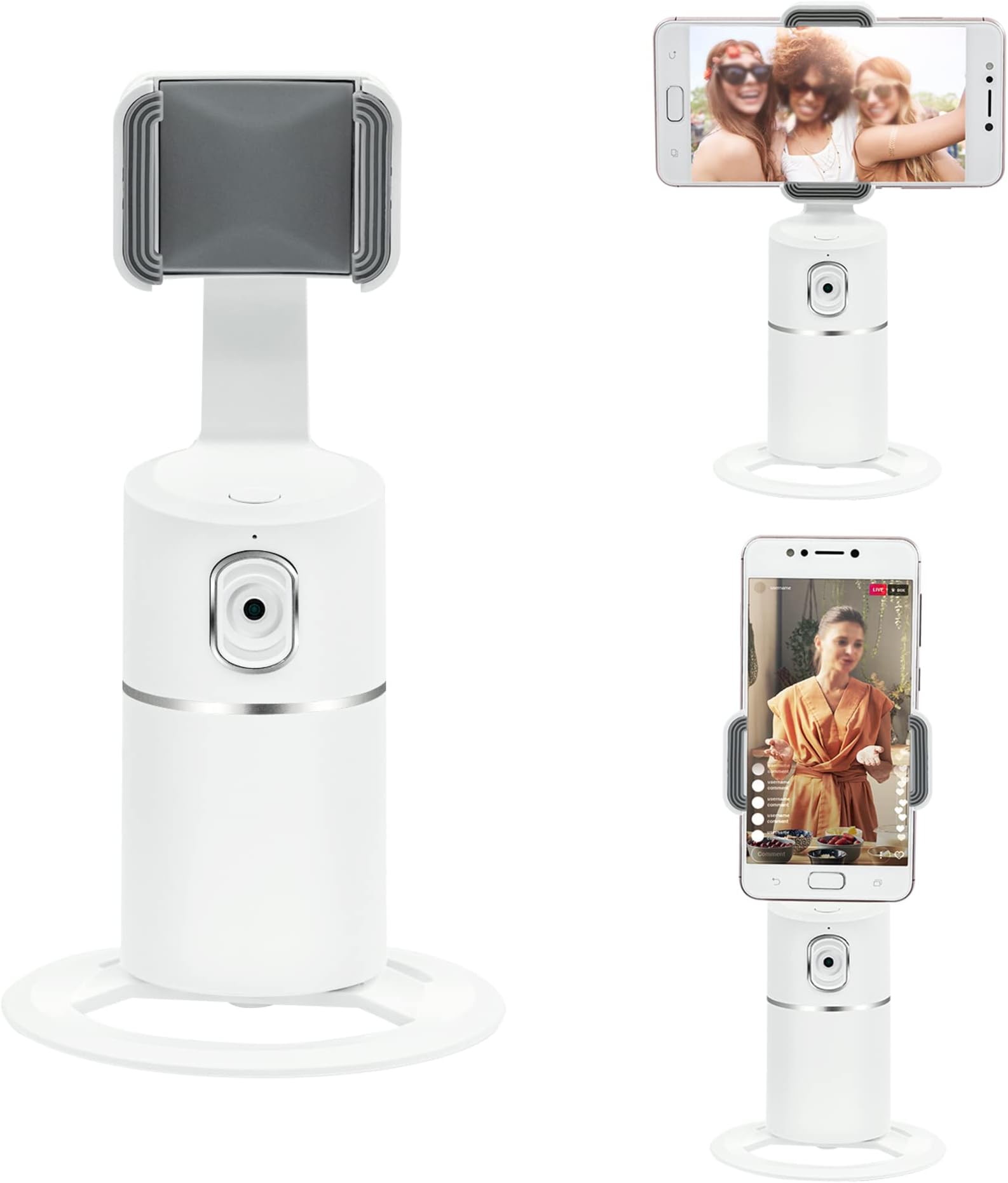 Wigearss Auto Face Tracking Tripod 360° Rotation, No App, Face Tracking ...