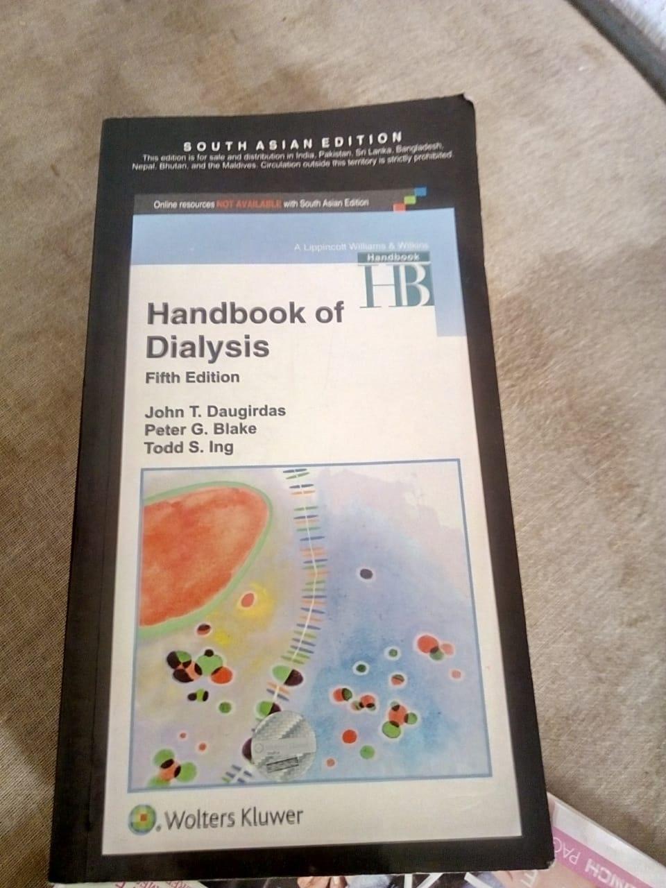 Handbook of Dialysis, 5th South Asian ed : John T. Daugirdas, Peter G ...