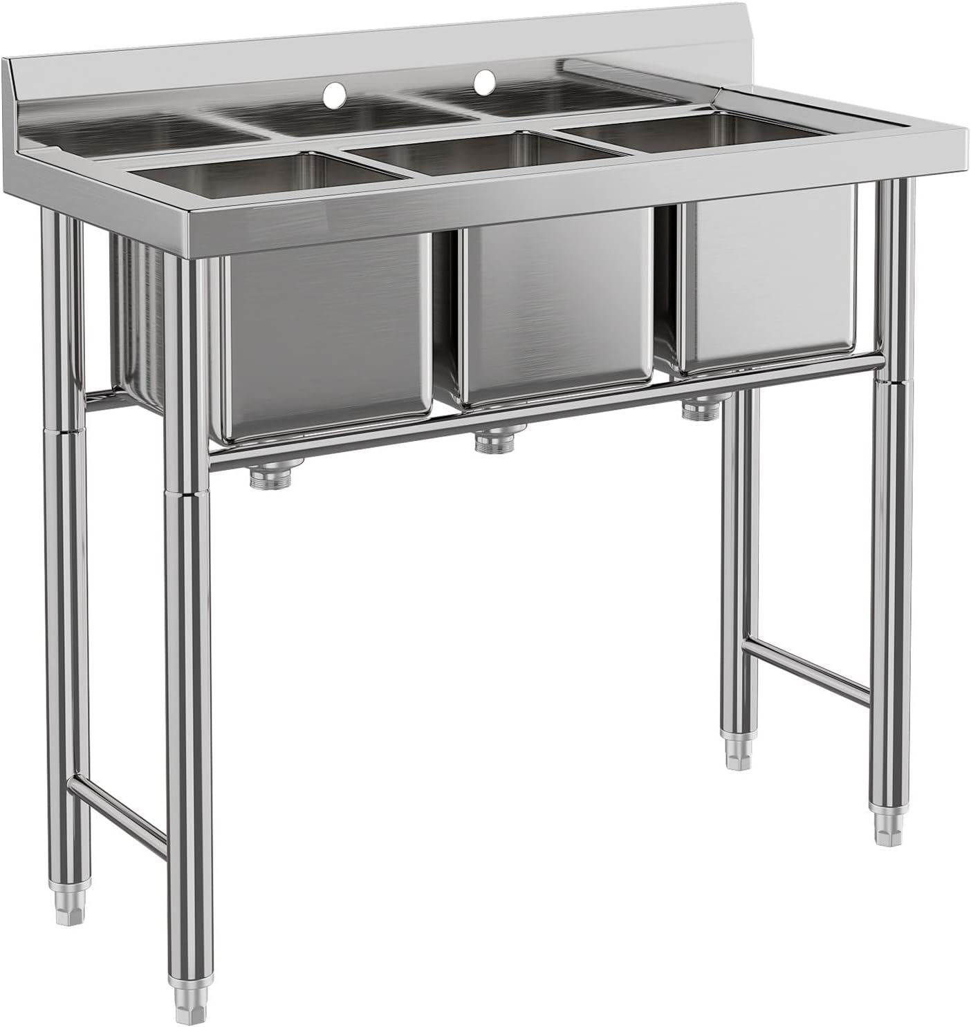 Stainless Steel Sink, Commercial Restaurant Sinks Rounded Corners Anti ...