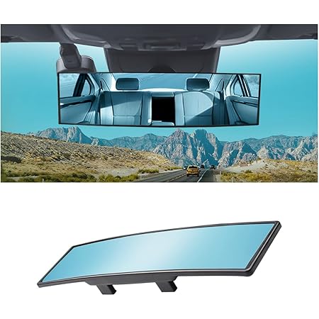 Car HD Rearview Mirrors 12 Inch, Interior Clip-on Panoramic Rear View ...