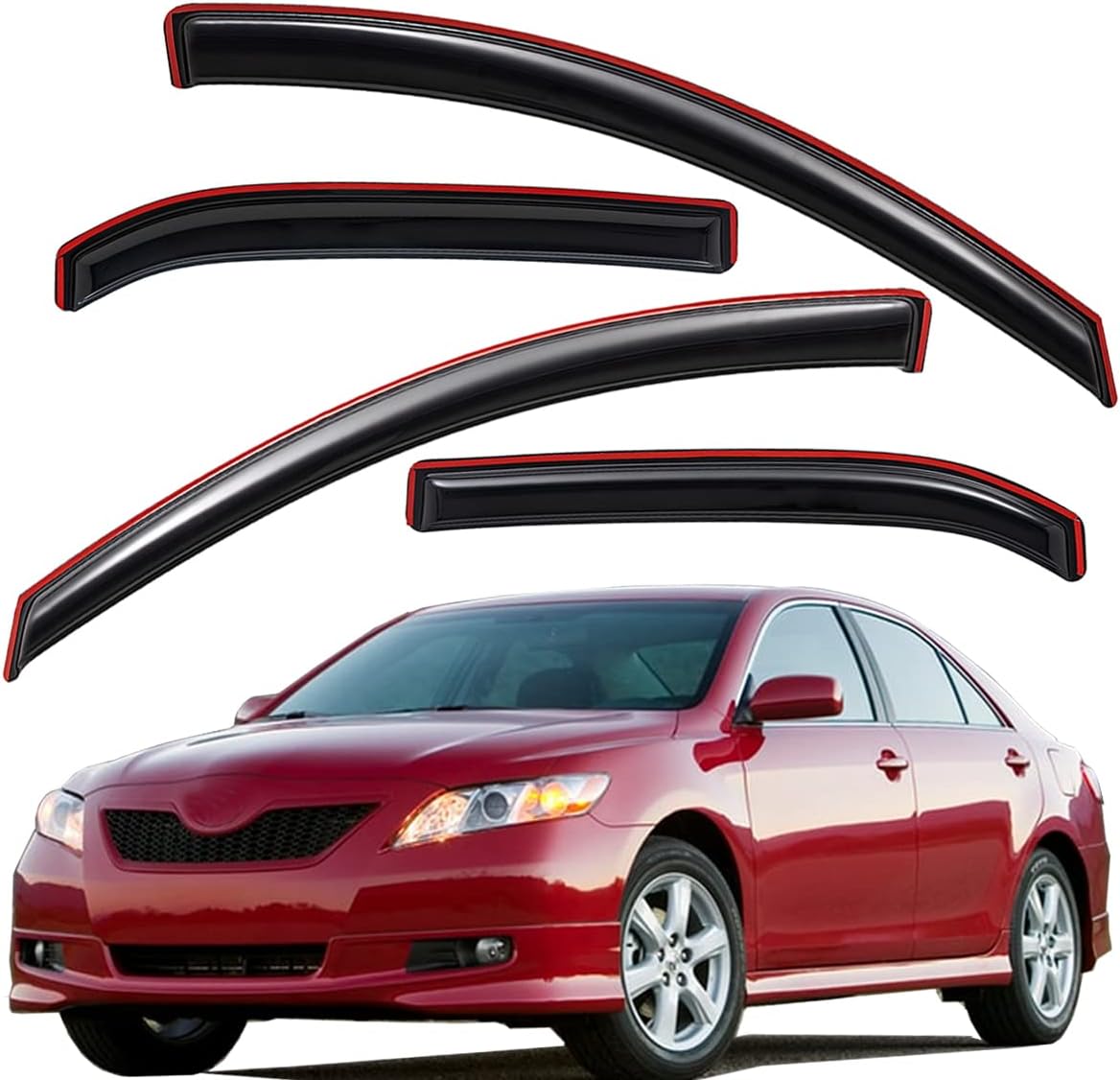 Amazon.com: Lightronic WV194557 in-Channel Side Window Visor Deflector ...