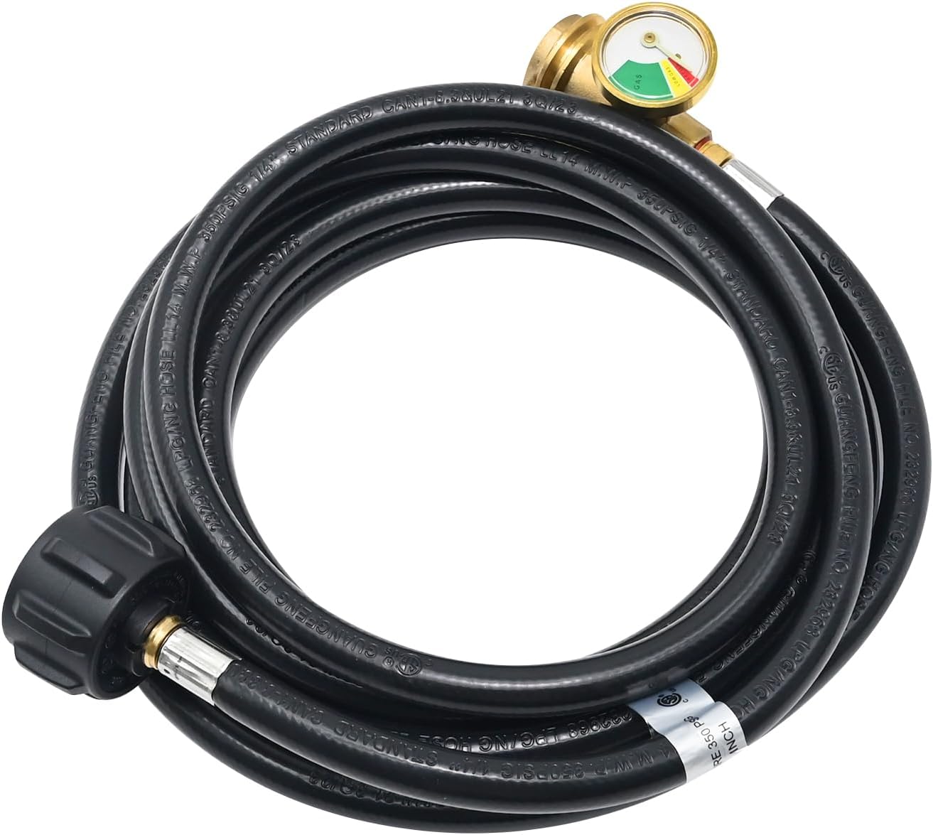 Amazon.com: NIKUJUGA 12ft Propane Extension Hose with Pressure Gauge ...
