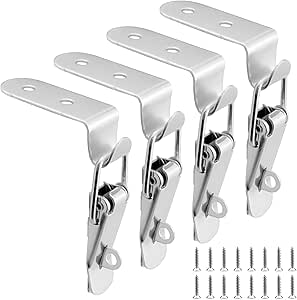 ZIUZI 4PCS 90-Degree Angle Latch, Stainless Steel Corner Latch with ...