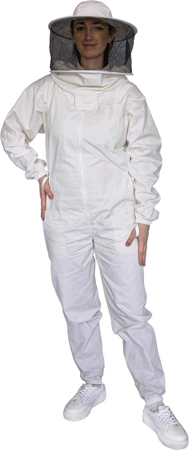 Amazon.com: BEEATTIRE Professional Bee Suit With Round Hood Veil- Thick ...