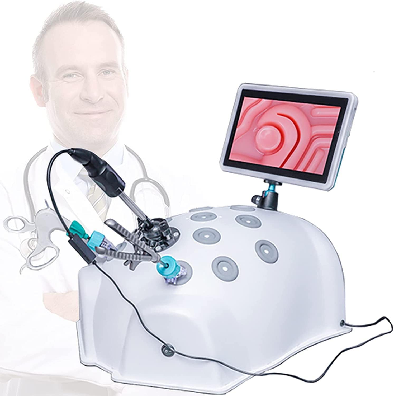 Buy Laparoscopic Simulator, Portable Laparoscopic Endo Training Box Kit ...
