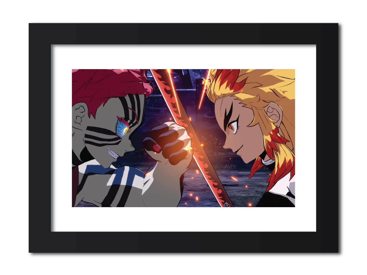 Buy TenorArts Demon Slayer Kyojuro Rengoku and Akaza Laminated Framed ...