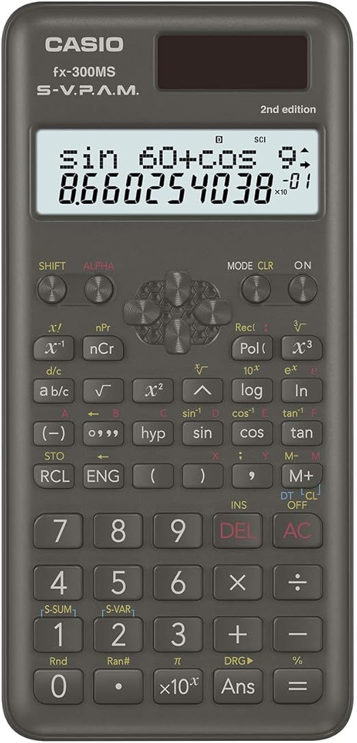 Casio FX300MSPLUS2 Scientific 2nd Edition Calculator, with New Sleek ...