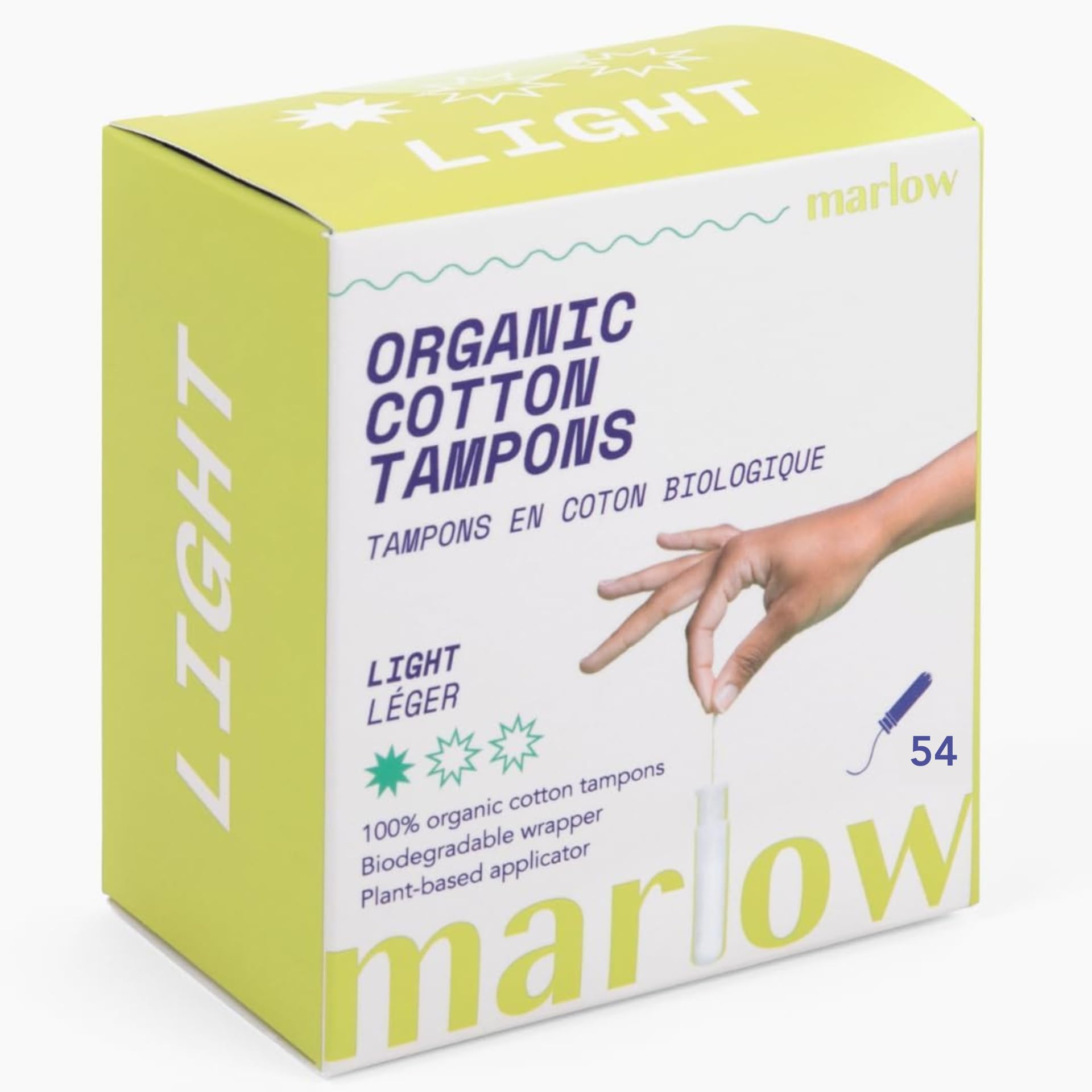 Amazon.com: 100% Organic Cotton Easy Glide Tampons with Compact Plant ...