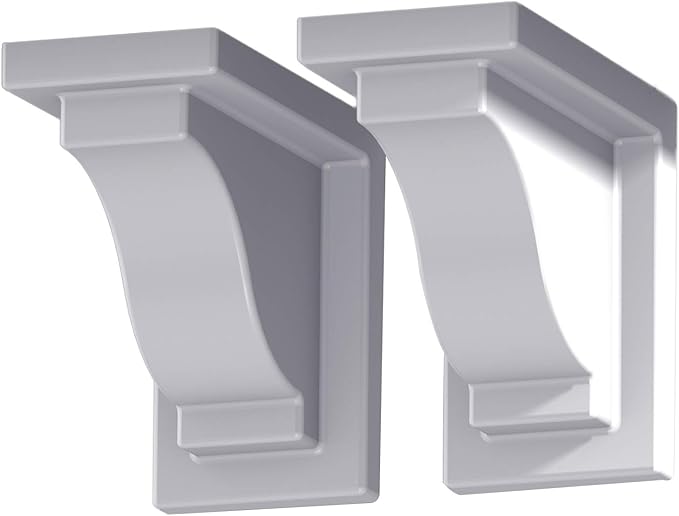 Amazon.com: Mayne 4821-W Yorkshire Decorative Brackets, 8.3x4.3, White ...