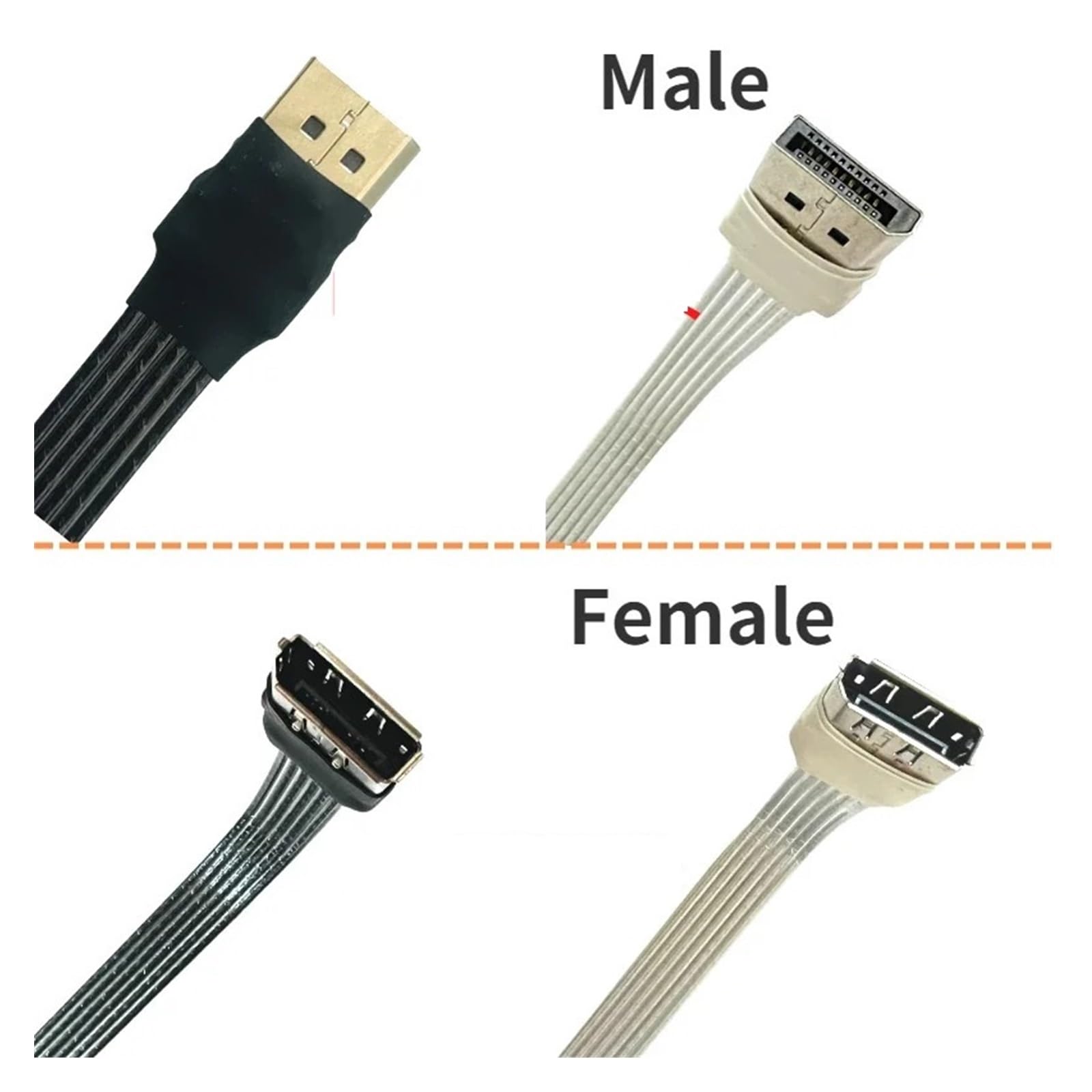 Displayport 90 Degree Poyiccot Right Angle DisplayPort 1.4 Cable – 8K ...