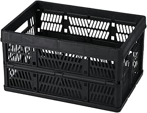 Amazon｜コーナン オリジナル LIFELEX 折りたたみコンテナ ブラック KO14-9189 使用時 (約) :幅312×奥行443×高さ240 (mm)｜収納ケース・ボックス オンライン通販