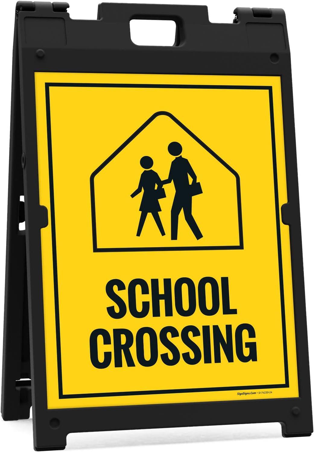 Amazon.com: Sigo Signs School Crossing Sidewalk Sign Kit, 18x24 Inches ...
