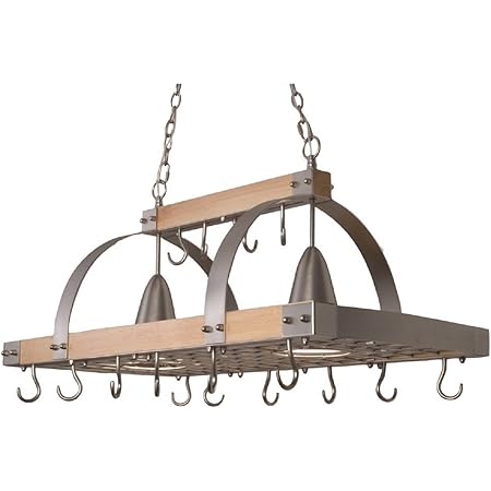 Amazon.com: J.K. Adams Natural Maple Mini Ceiling Pot Rack, 24 Inch ...