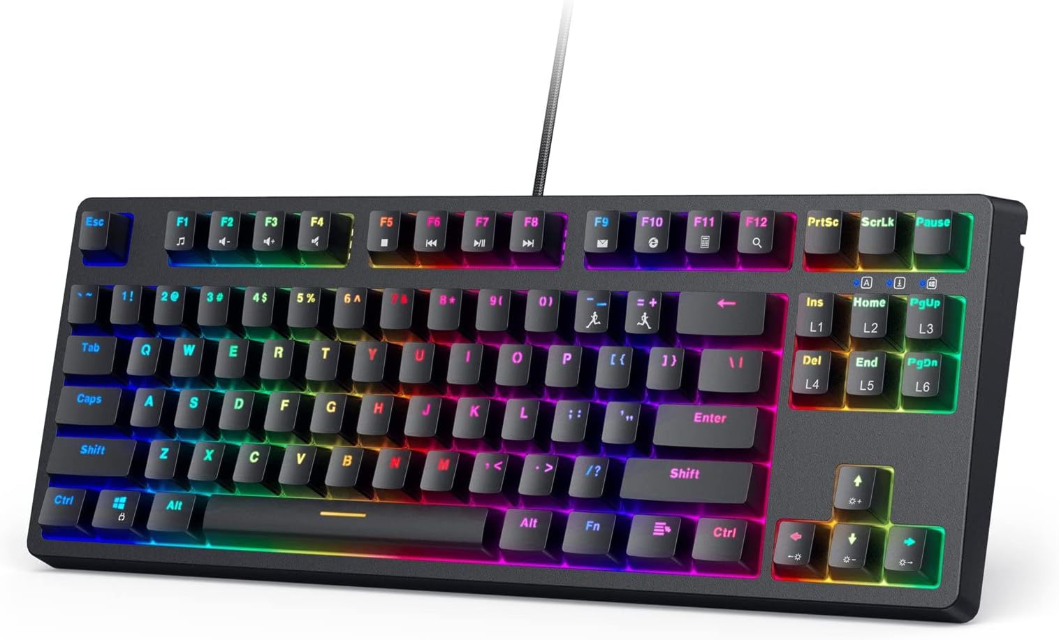 Amazon.com: KMG14 Mechanical Keyboard Compact 87Key with Gaming ...