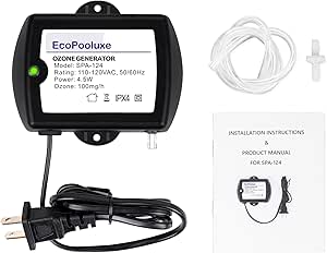 Amazon.com: EcoPooluxe Spa-124 Ozone Generator, 100mg/h Ozone Generator for Cold Plunge, Hot Tub ...