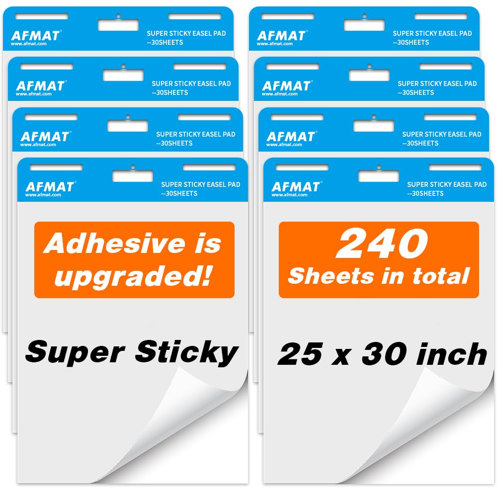 Snapklik.com : AFMAT Sticky Easel Pads, Chart Paper For Teachers, 8 ...