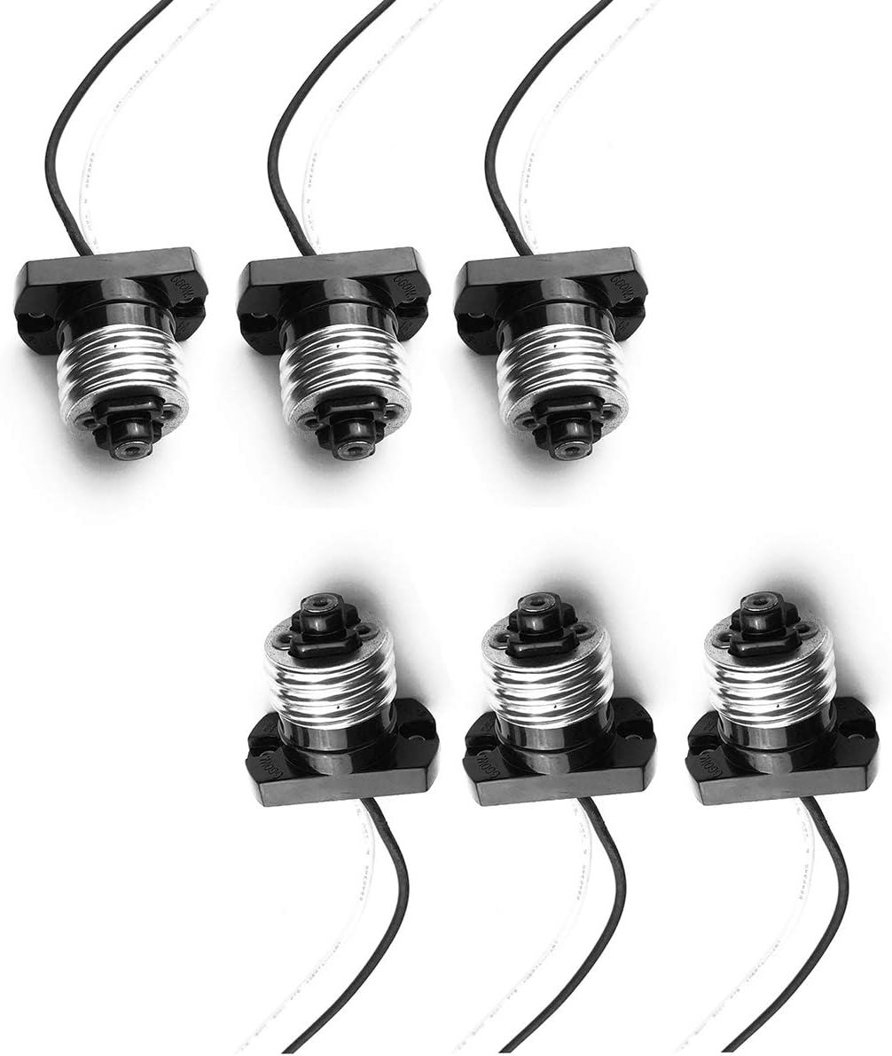 FINELED Medium Edison E26 Base Pigtail Socket, E26 Base Ceiling LED ...