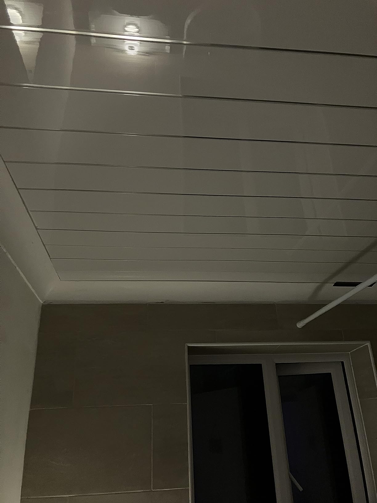 Claddtech White ceiling panels splashbacks - bathroom wall cladding ...