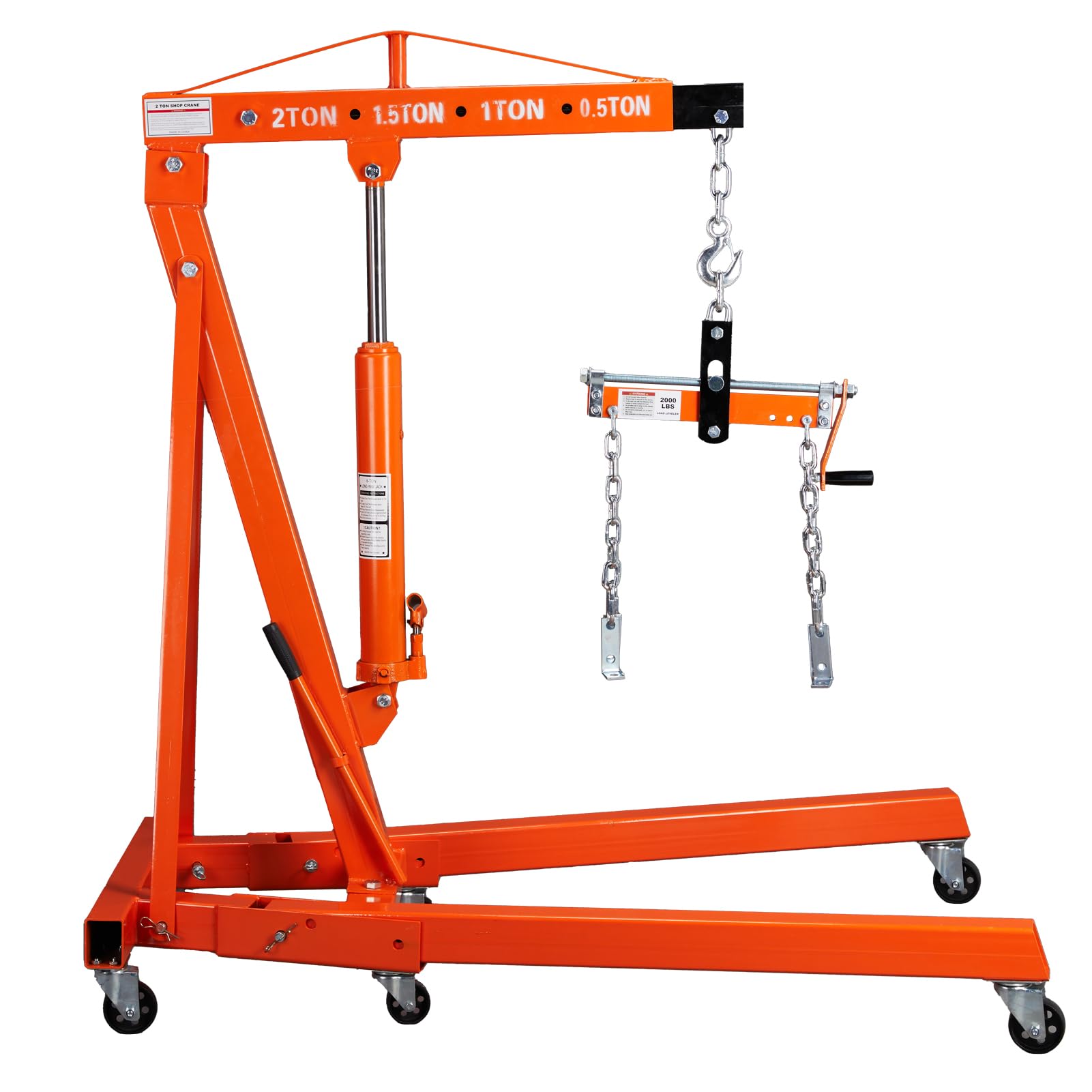 Amazon.com: MOTOOS Thicken Engine Hoist with Leveler 2 TON Folding ...