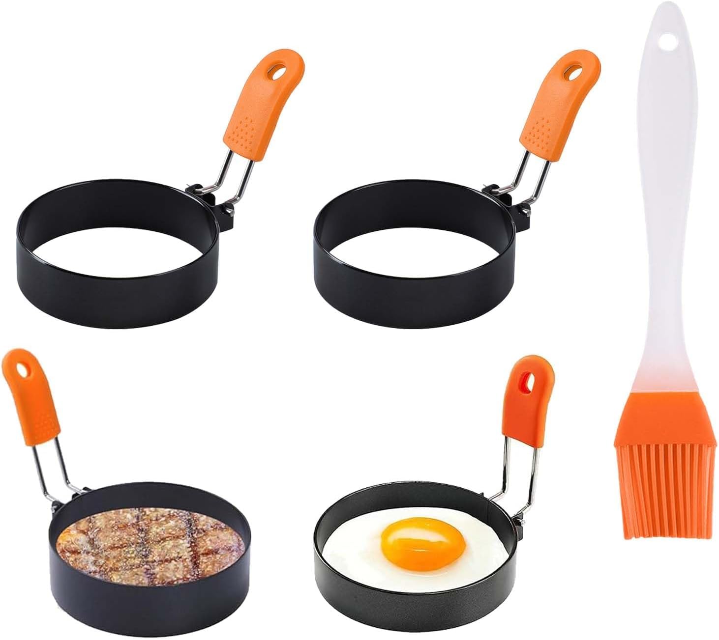 5 PCS Kitchen Tools Gadgets Fried Egg Ring Egg Rings Egg Frying Rings ...