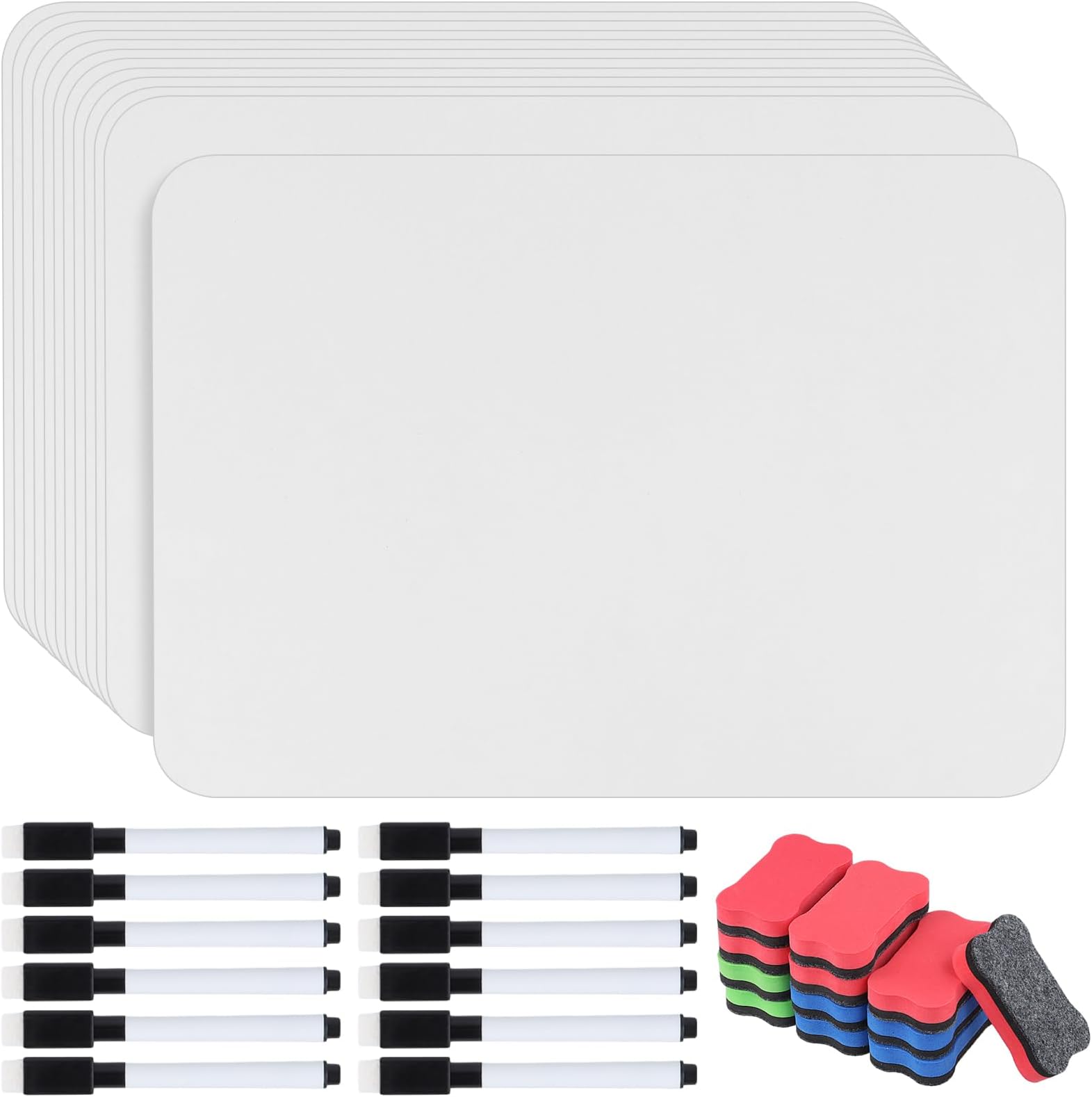 HEIHAK12 Pack A5 Double Sided Whiteboard, 14.8 x 21 Cm Mini Whiteboard ...