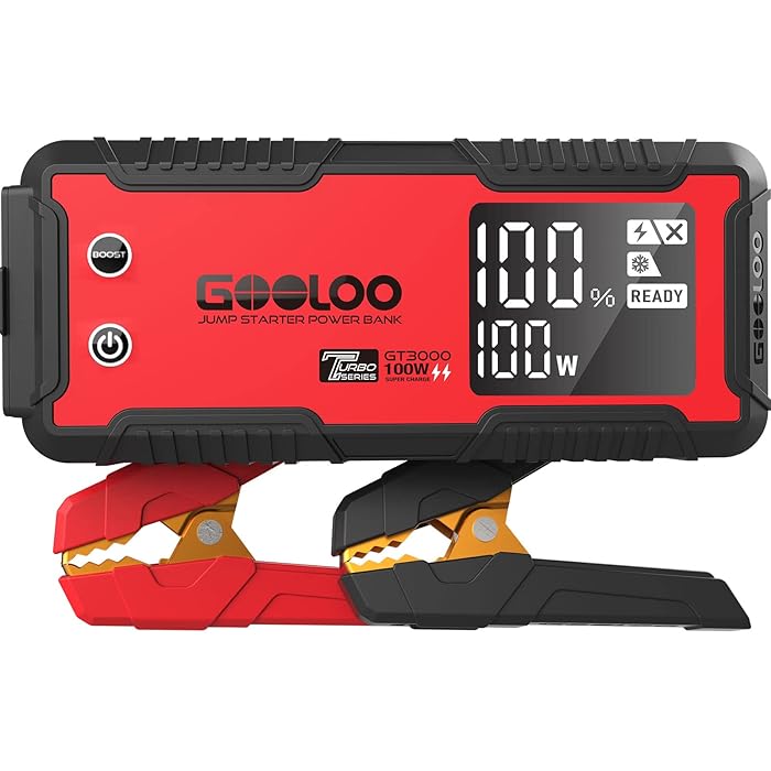 Buy GOOLOO GT3000 Jump Starter 3000A 100W 2-Way Fast Charging ...