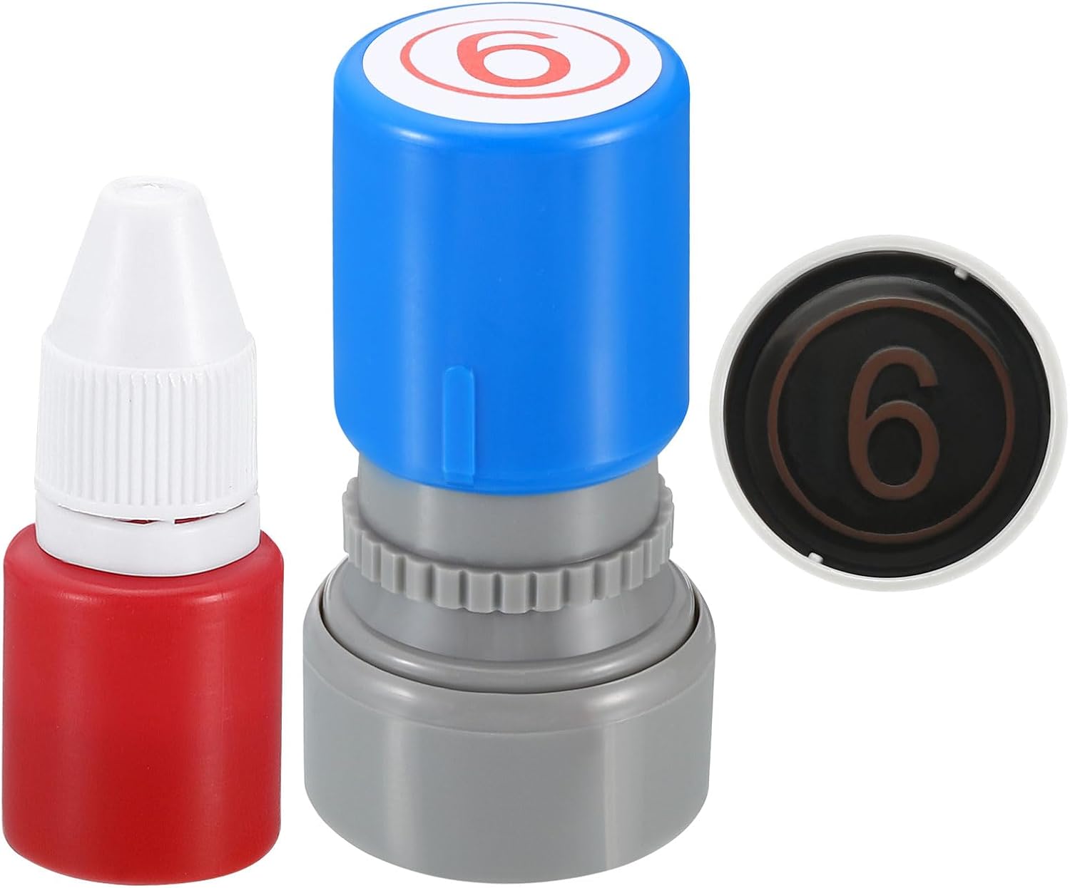 Amazon.com : PATIKIL Number Stamps Self Inking, Numeral 6 Number Stamp ...