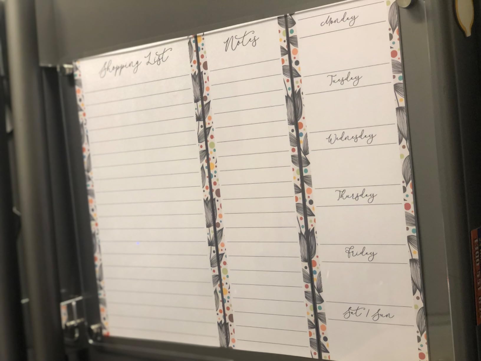 Acrylic Calendar Fridge Magnetic Daily Planner Kit 2 Pack Dry Erase ...