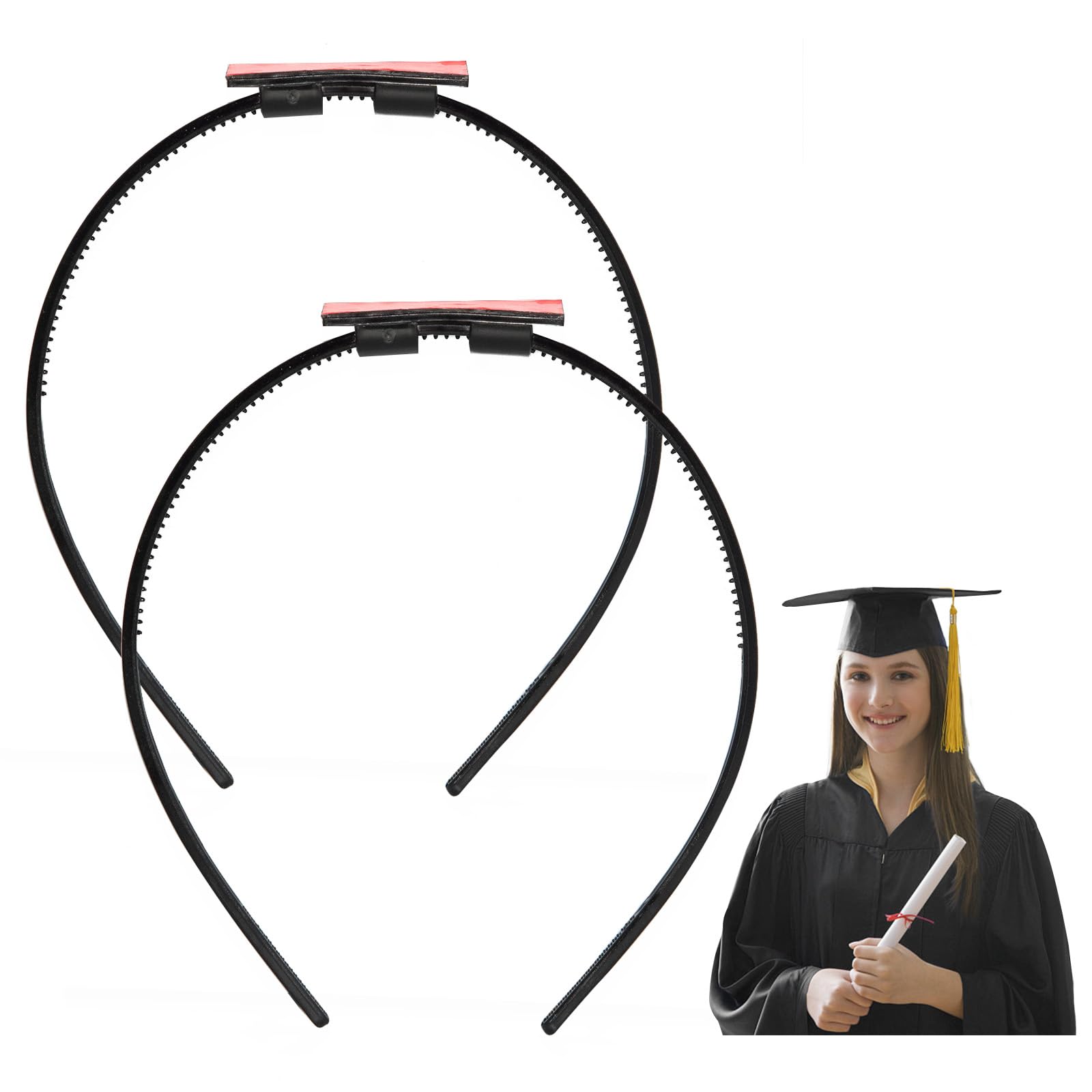 Viabty Graduation Cap Headband, Secure Your Grad Cap and Your Hairstyle ...