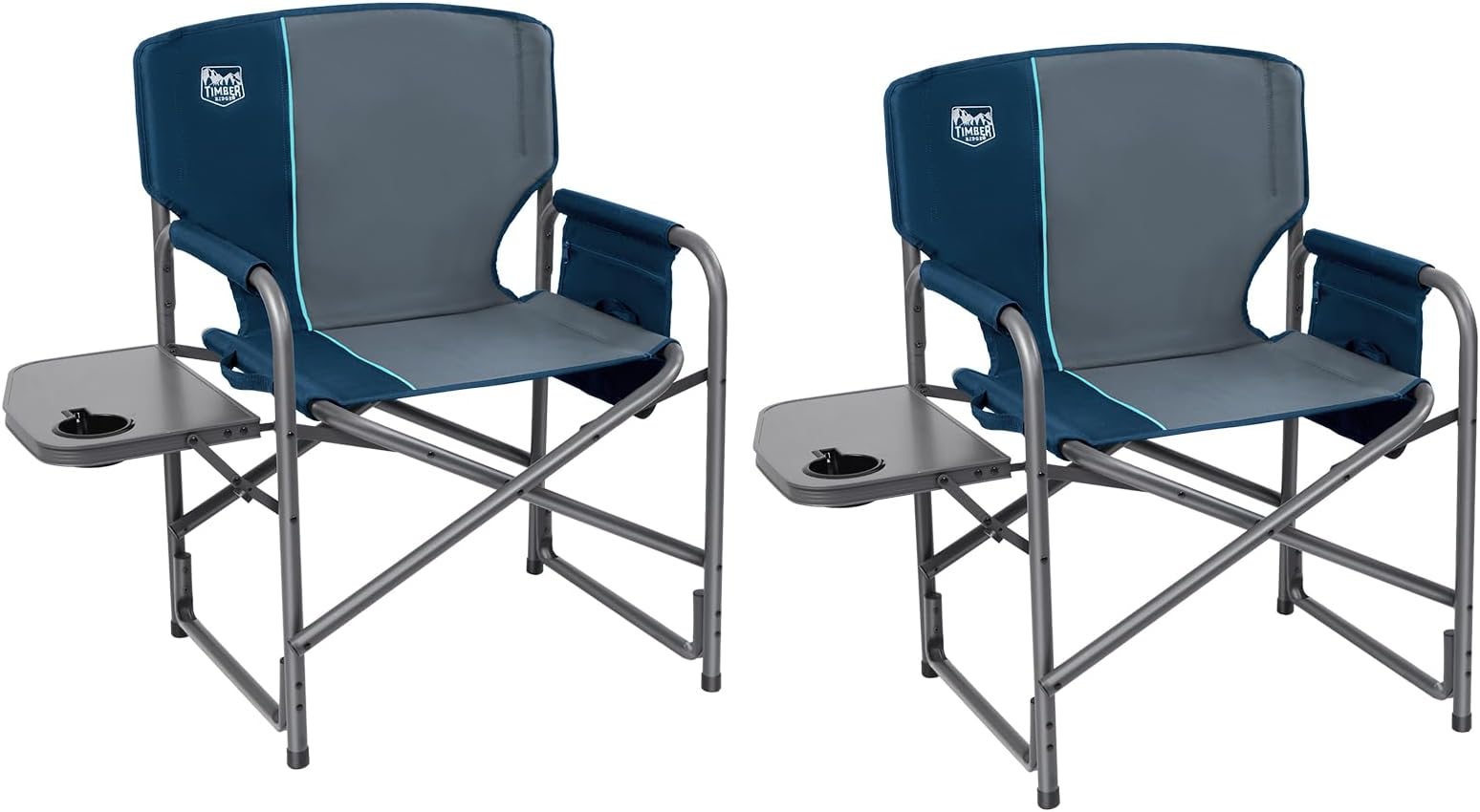 Amazon.com: TIMBER RIDGE Lightweight Aluminum Directors Chair with Side ...