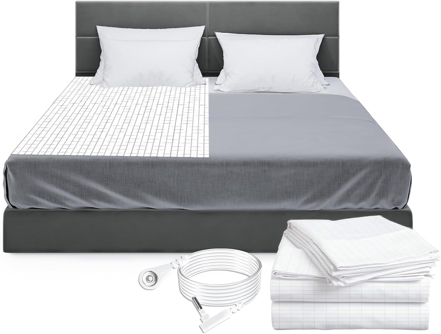 Amazon.com: Grounding Half Sheets, Grounding Bed Sheets with 15ft ...