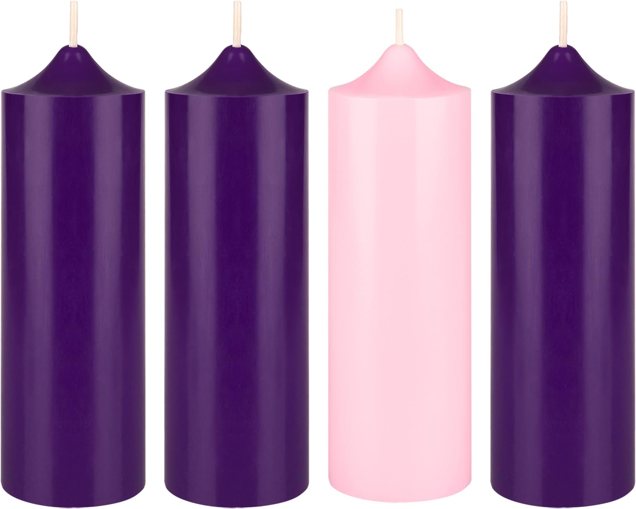 Amazon.com: Advent Candle Set of 4 – Pillar Advent Candles - Made In ...
