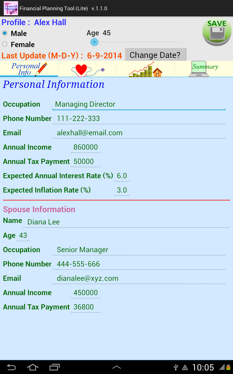 Financial Planning Tool Lite - App on the Amazon Appstore