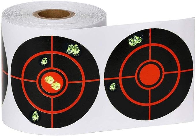 250Pcs/Roll 3 inch Shooting Targets Stickers Adhesive Reactive Splatter ...