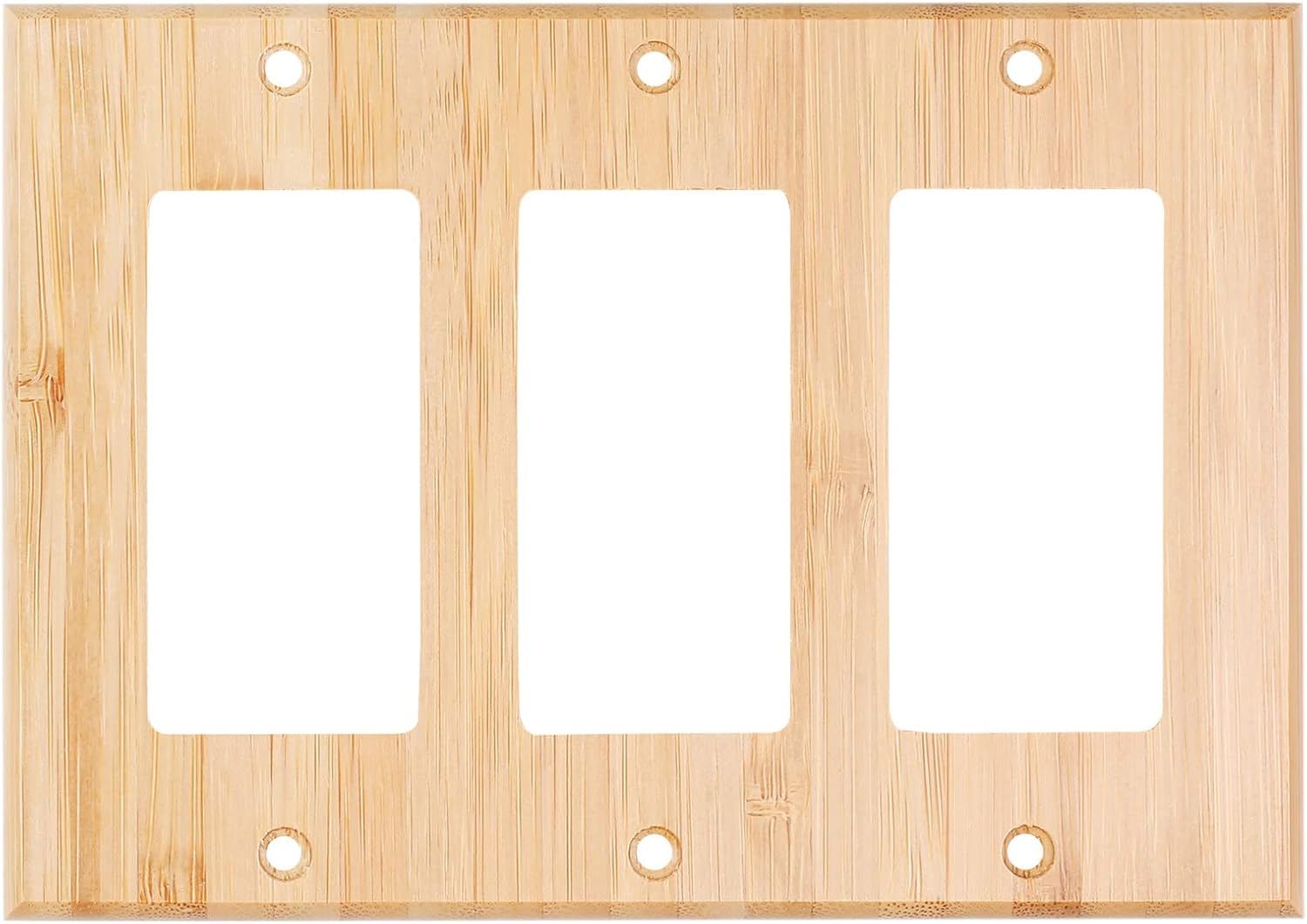 Wood Light Switch Cover Wooden Triple Rocker Outlet Wall Plate ...