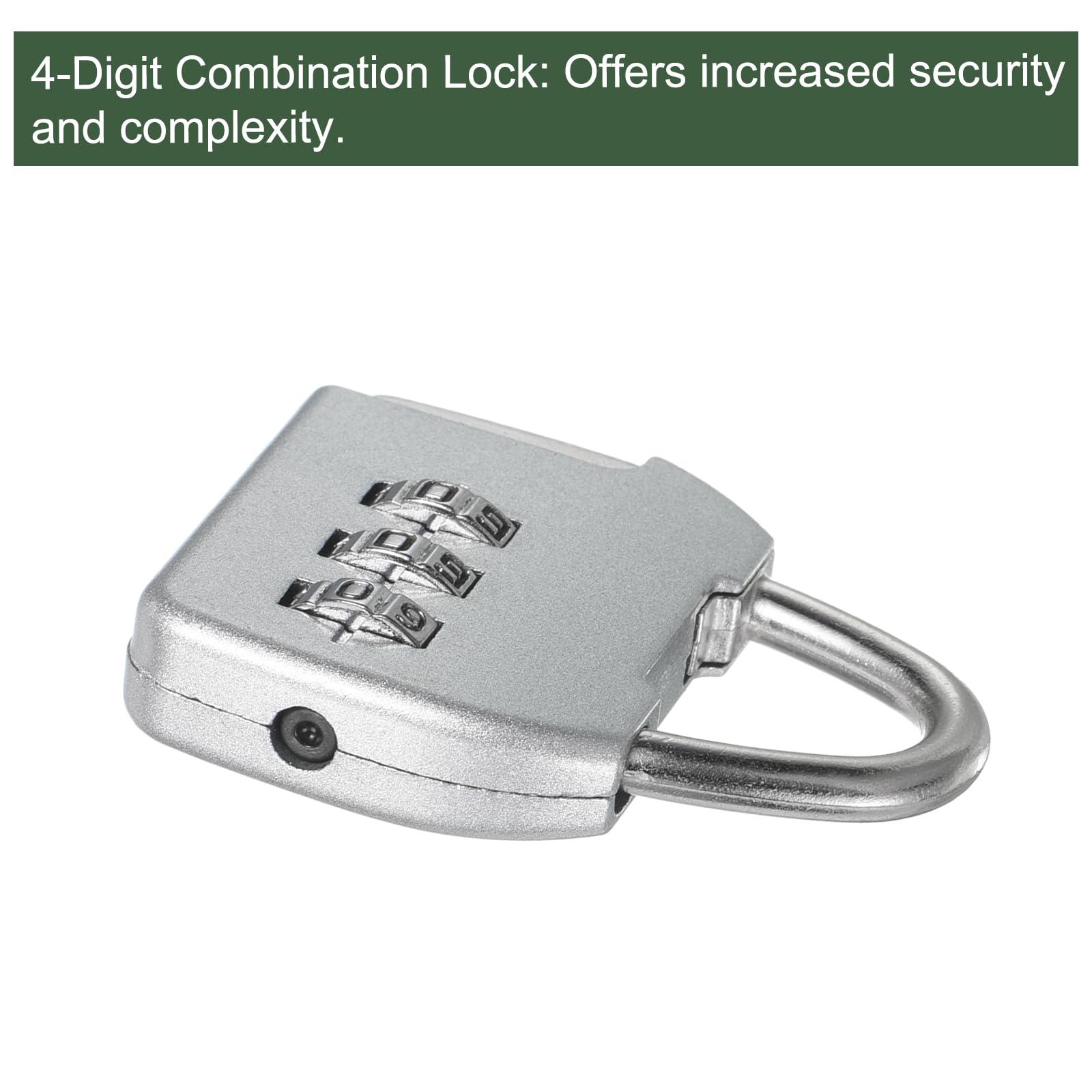 YOKIVE 1 Set 3 Digit Combination Padlock with Security Cables, Outdoor ...
