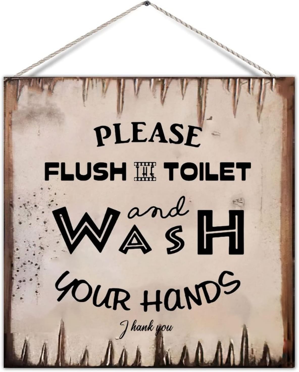 Amazon.com : Distressed Look Farmhouse Bathroom Pallet Sign Plaque ...