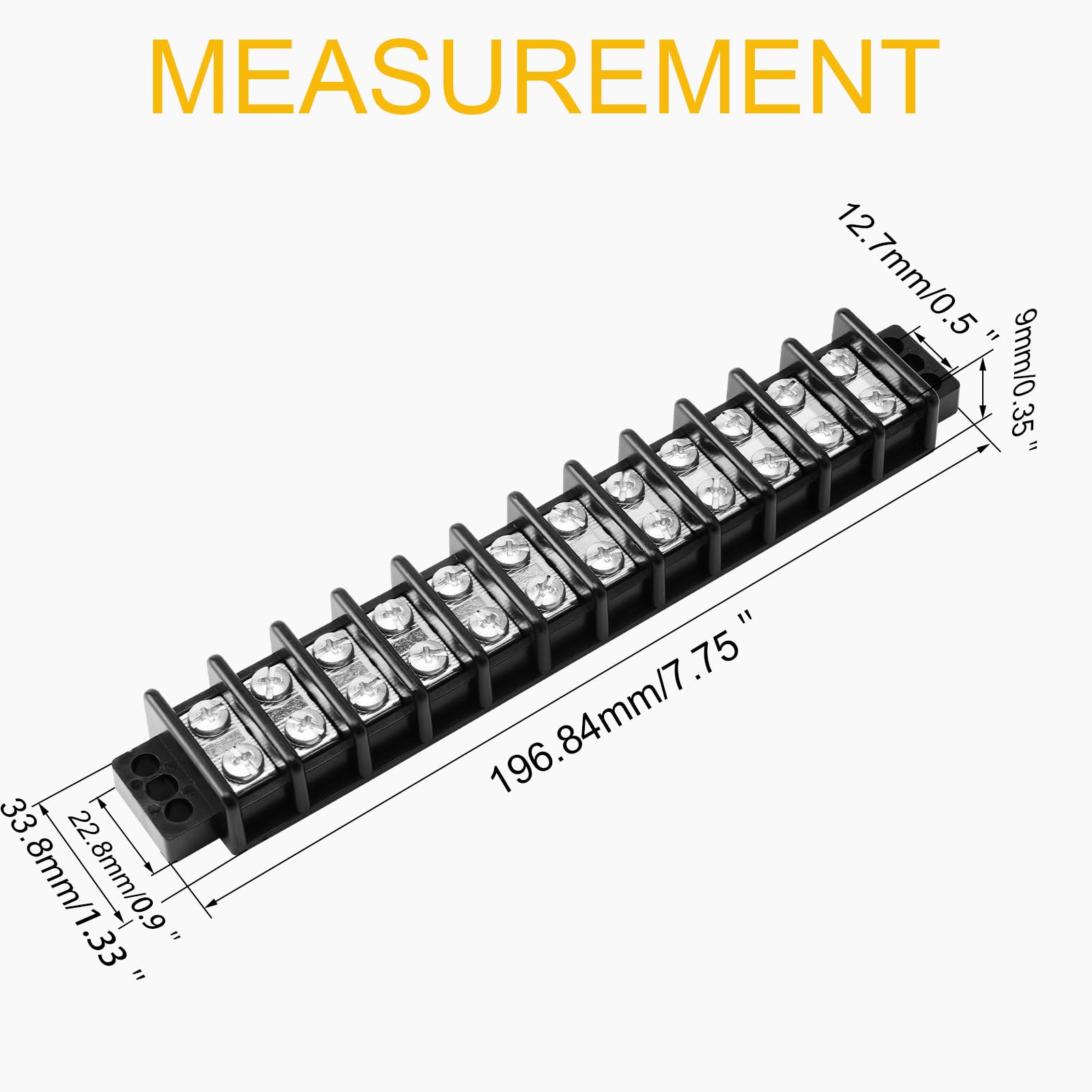 Snapklik.com : GLOSO Marine Terminal Blocks TBD Double Row Stainless 10 ...