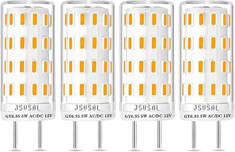 JSVSAL GY6.35 LED Bulb Non Dimmable,T4 JC Type GY6.35/G6.35 Bi-pin Base ...