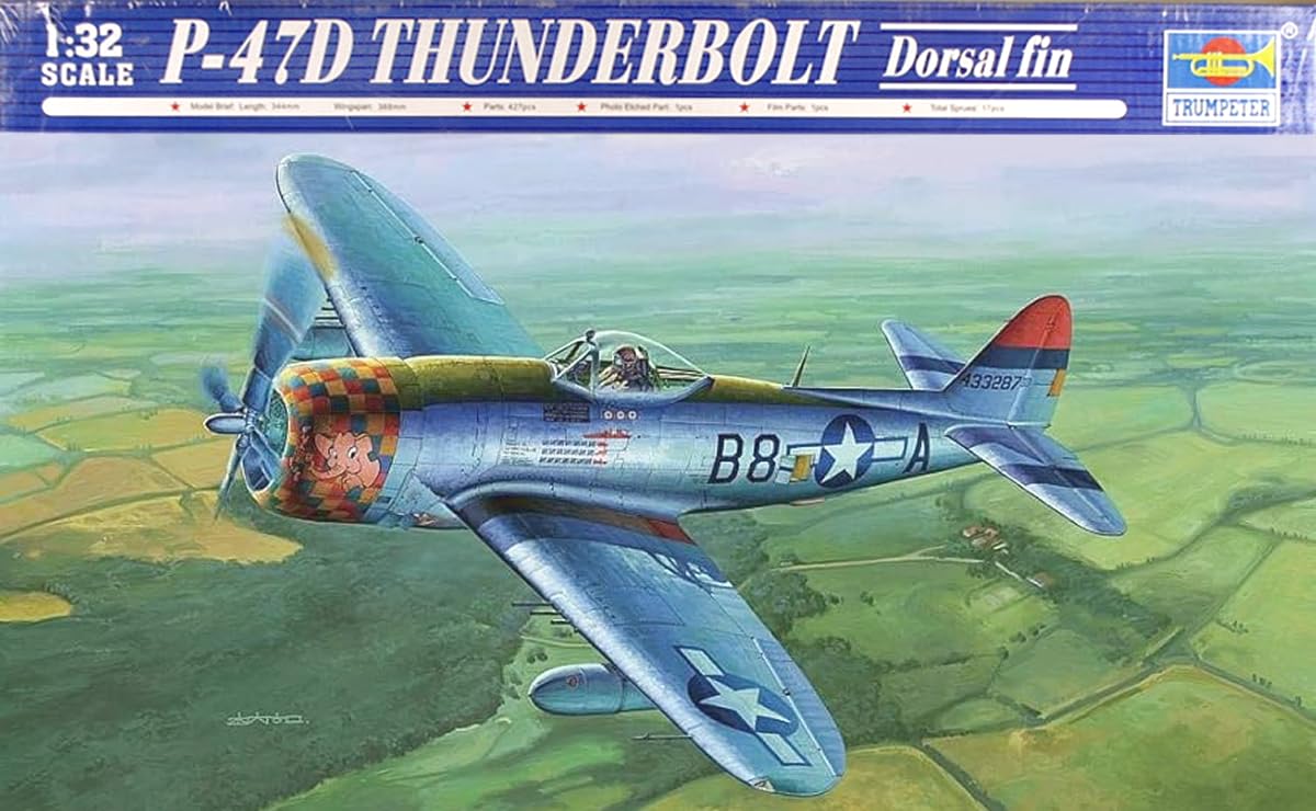 Amazon.com: Trumpeter 1/32 P47D Thunderbolt Late Variant Fighter Model ...